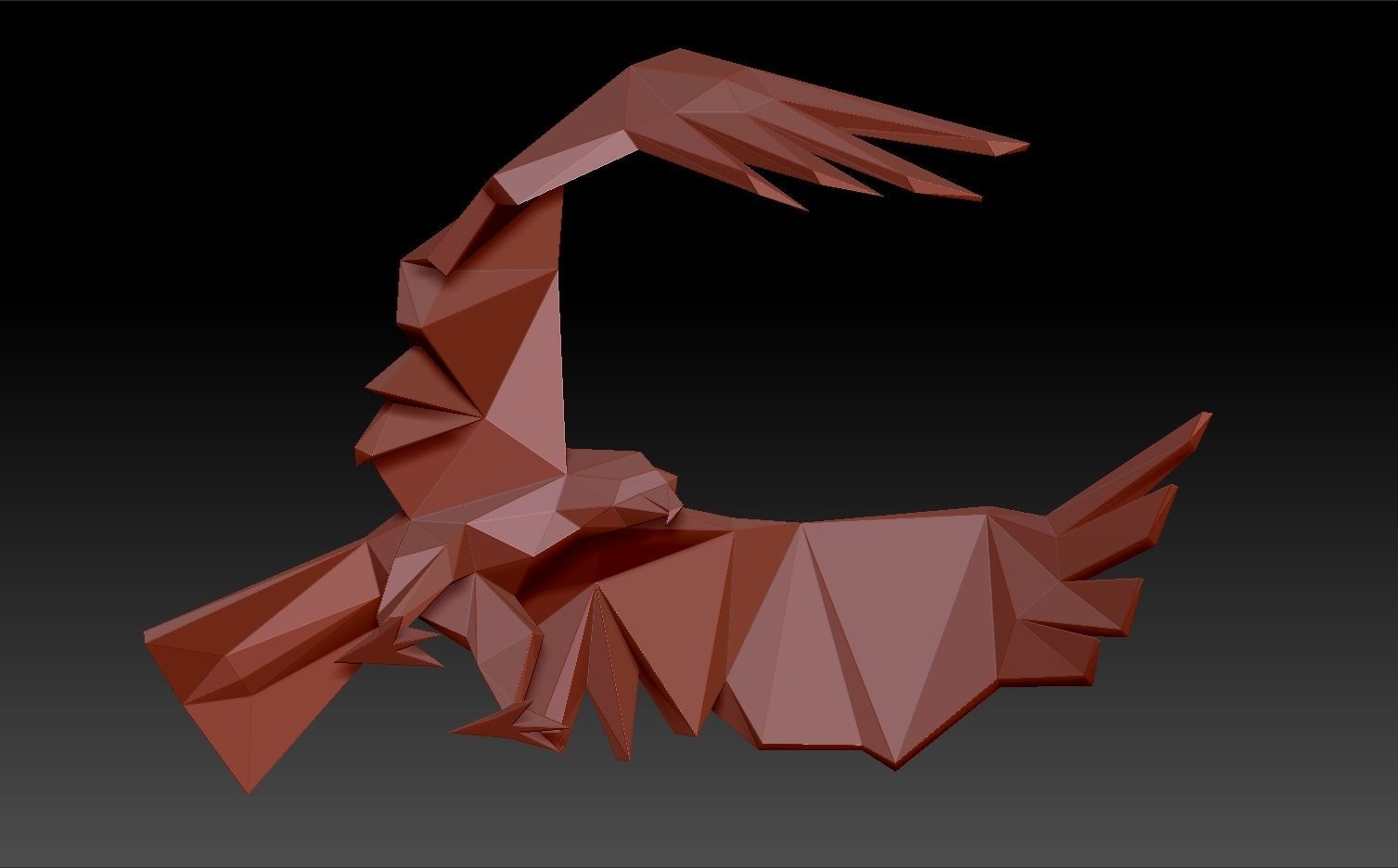 Low Poly Eagle origami 3D model 3D printable | CGTrader