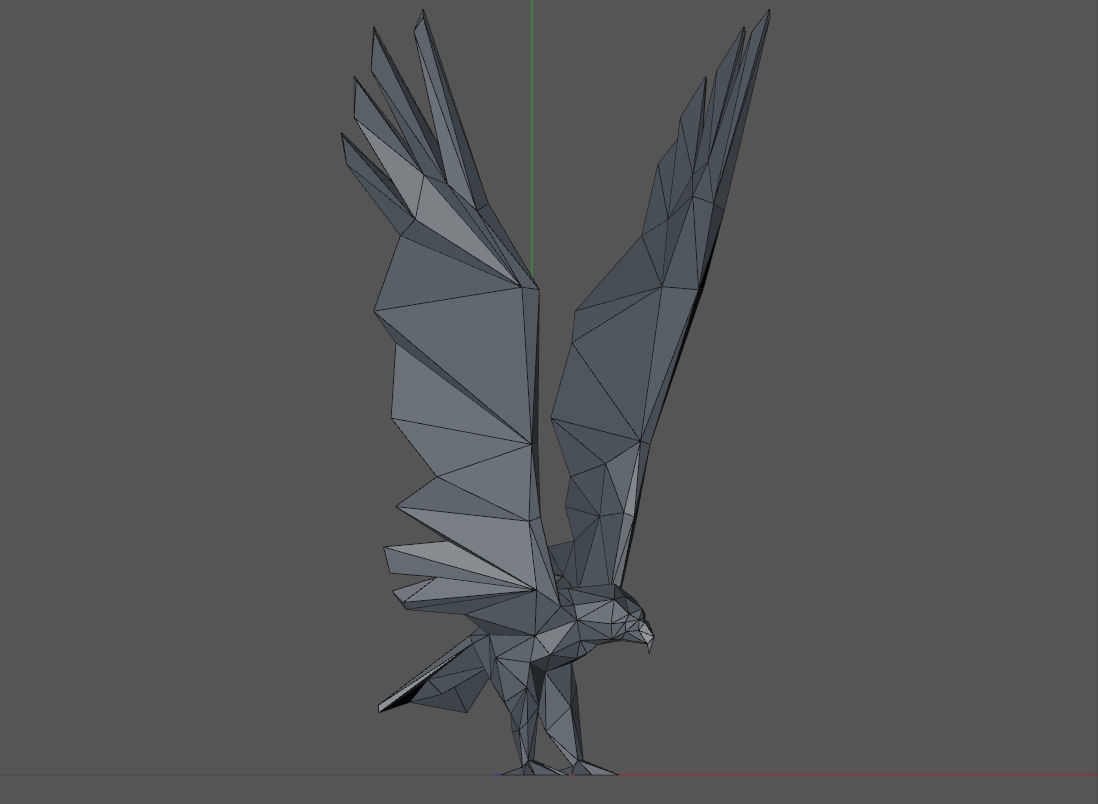 Low-poly eagle origami 3D model 3D printable | CGTrader