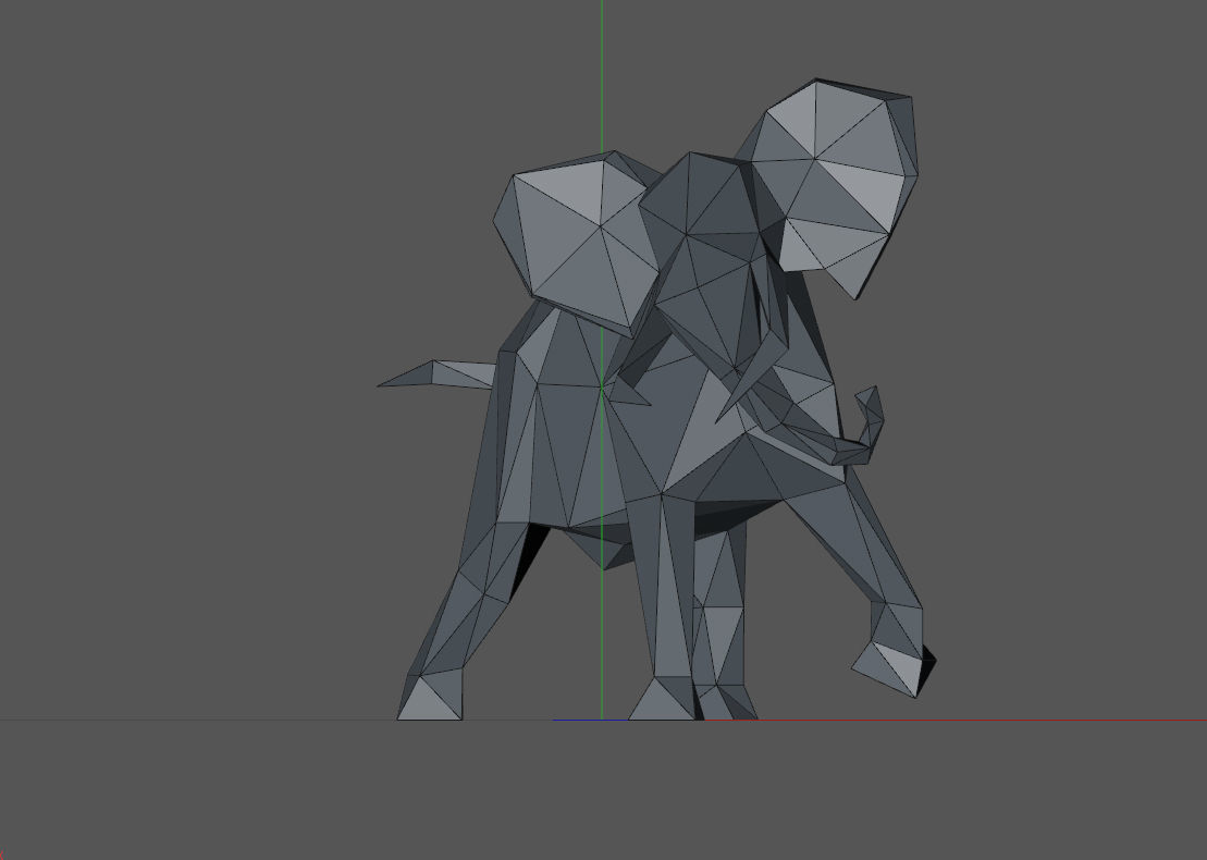 Low poly elephant 3D model 3D printable | CGTrader