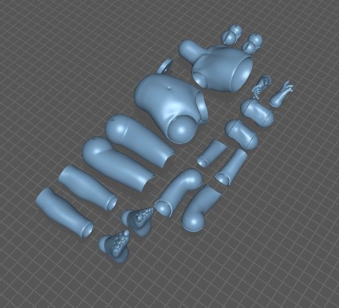 BJD doll body 27cm 3D model 3D printable | CGTrader