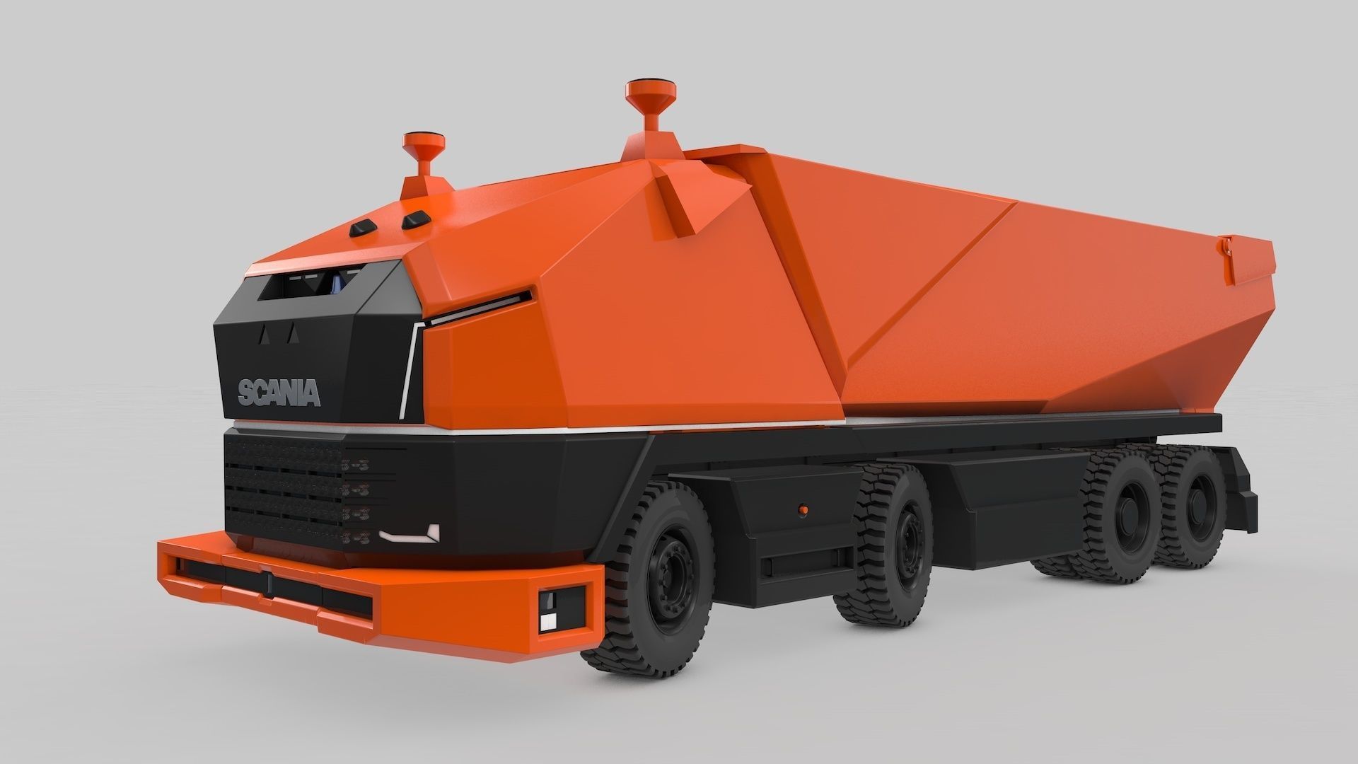 Autonomous Mining Truck 3D model animated rigged | CGTrader