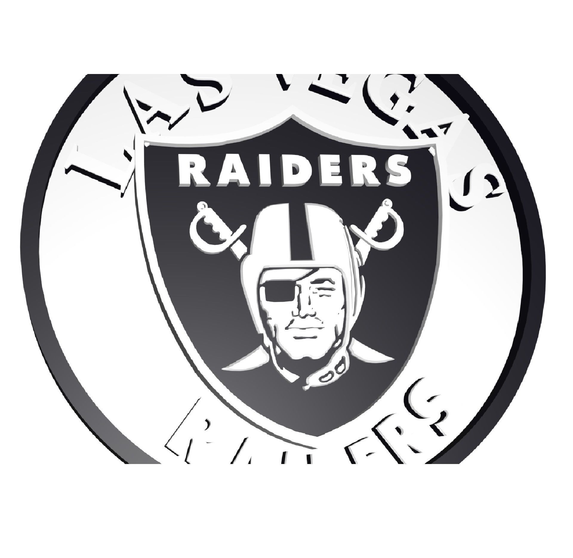 Las Vegas Raiders disc shield 3D model | CGTrader