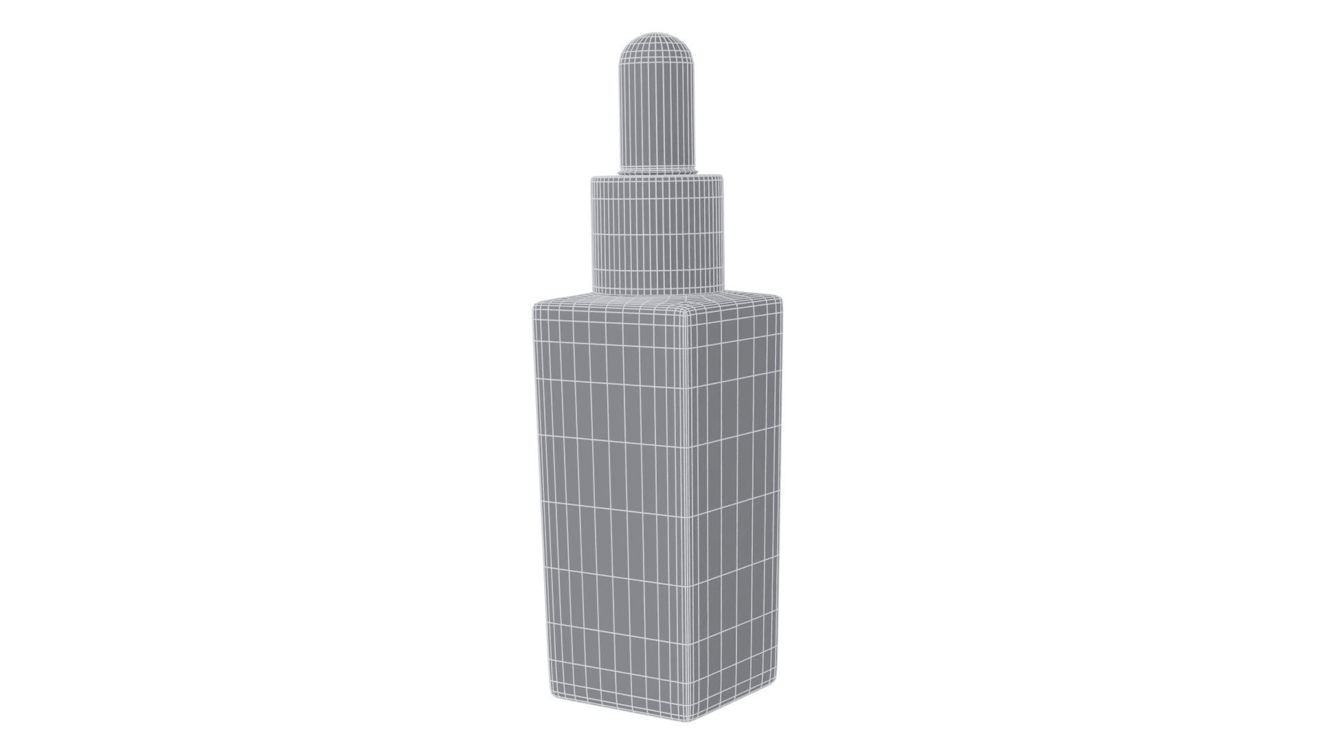 cube shape drop bottle 3D model | CGTrader