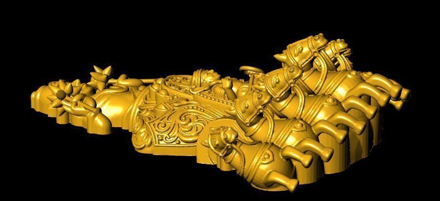 lakhsmi bhagwan with rath 3D model 3D printable | CGTrader