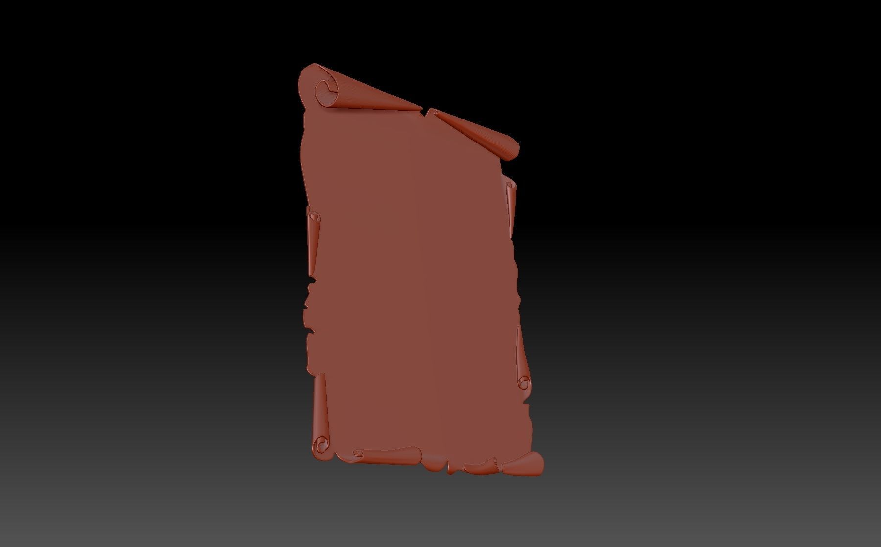 Parchment scroll 3D model 3D printable | CGTrader