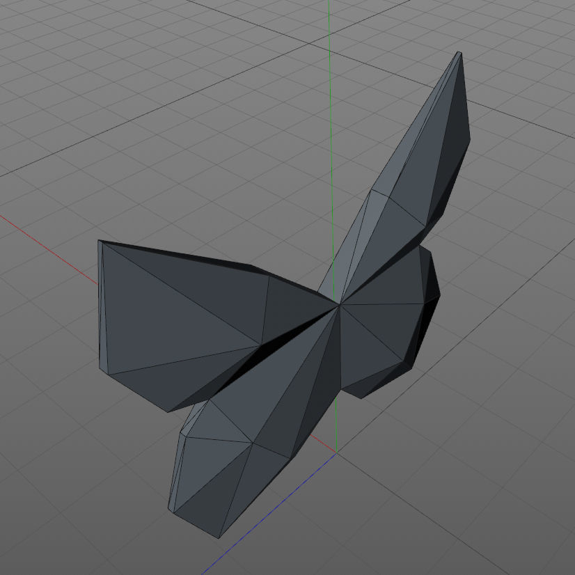 Low Poly Butterfly polygonal 3D model 3D printable | CGTrader