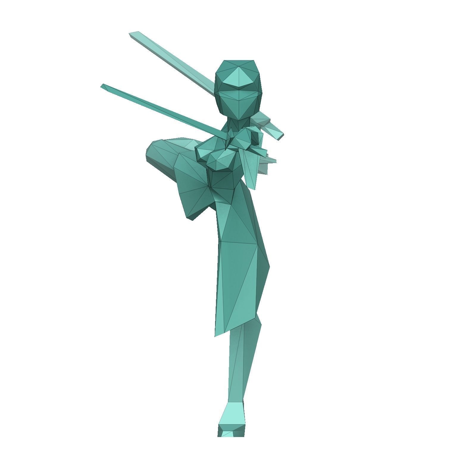 Low poly ninja shinobi 3D model 3D printable | CGTrader
