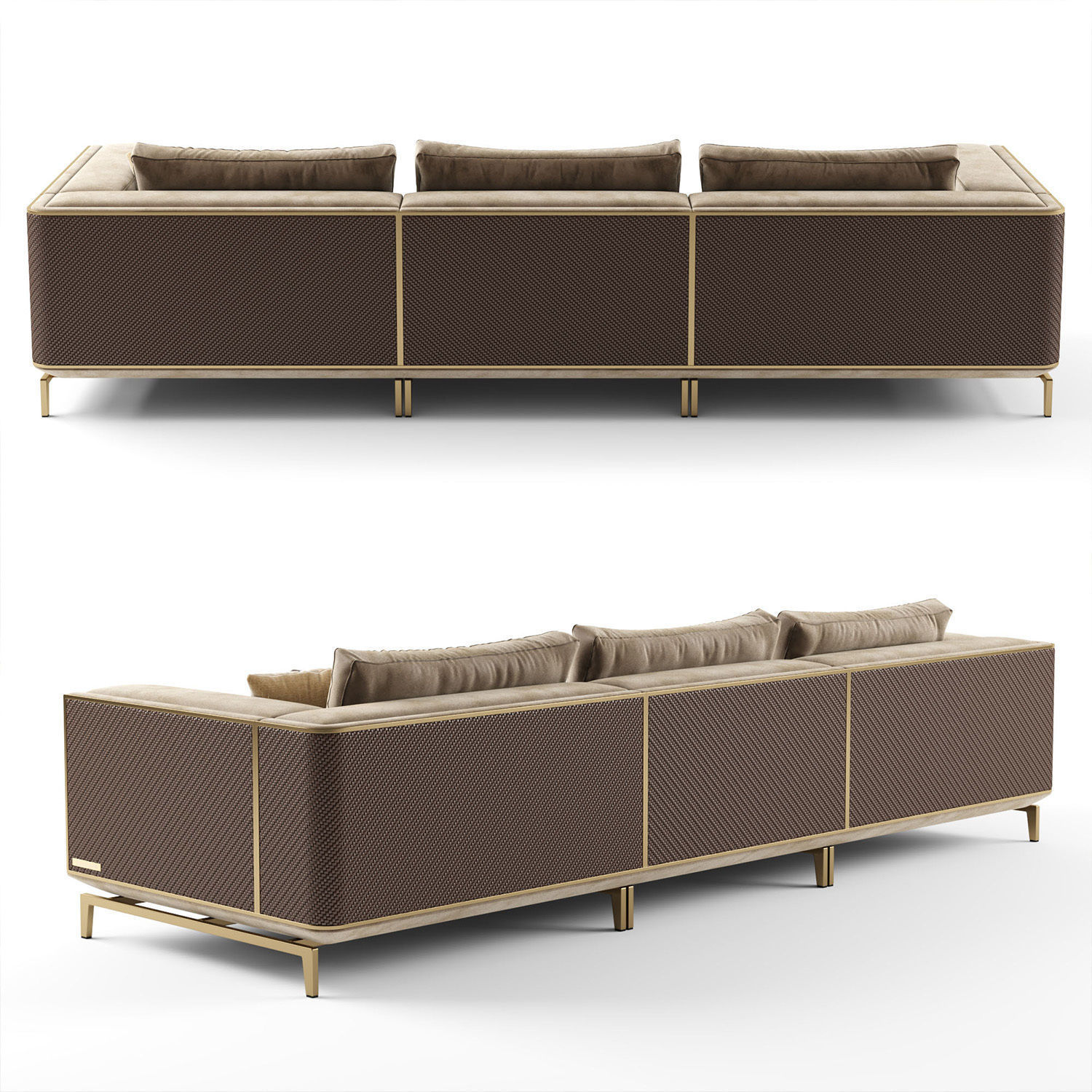 Visionnaire BACKSTAGE 3 seater sofa 3D model | CGTrader