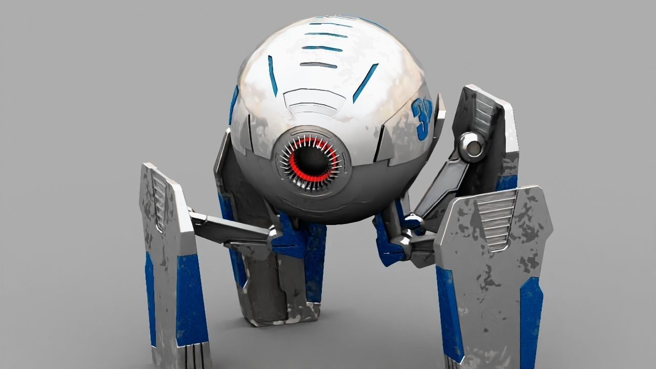 Ball Droid rigged - animated character 3D model animated rigged | CGTrader