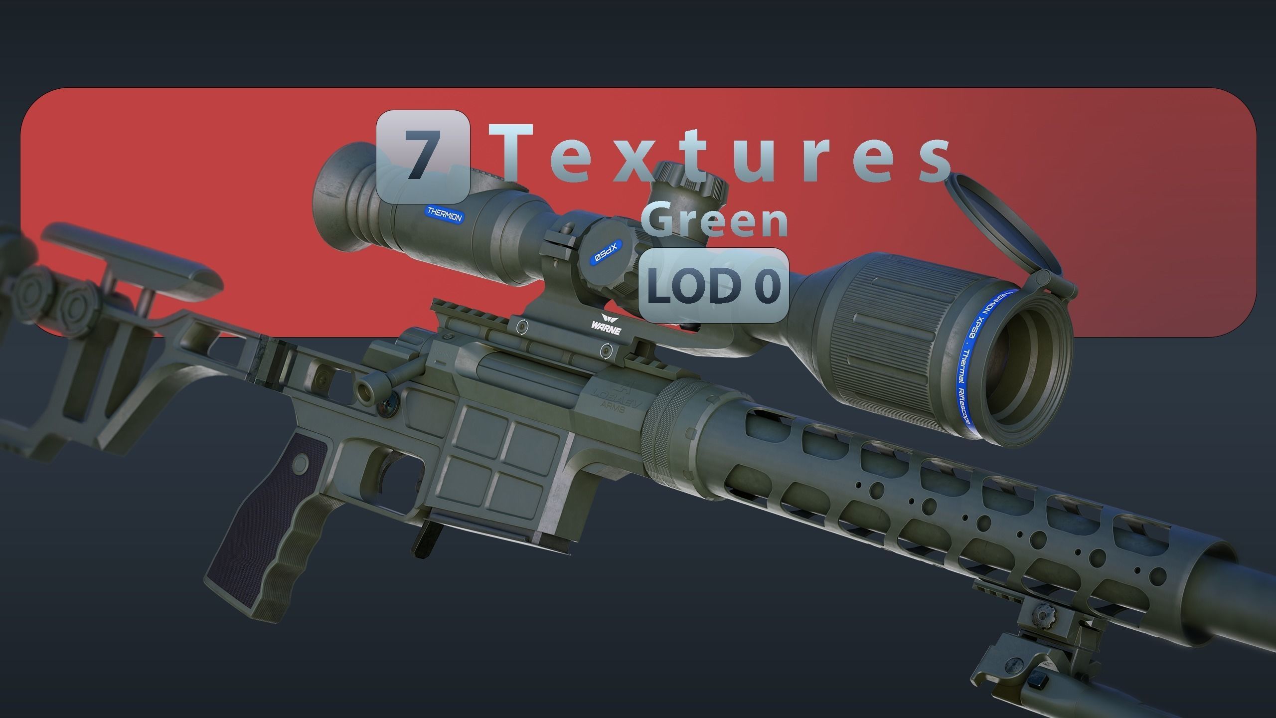 3D model Sniper Rifle DVL-10-M2-Urbana - 5 Attachments - Vol - 00 VR ...