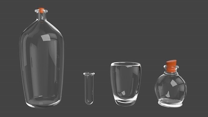 Glass objects pack 3D model | CGTrader