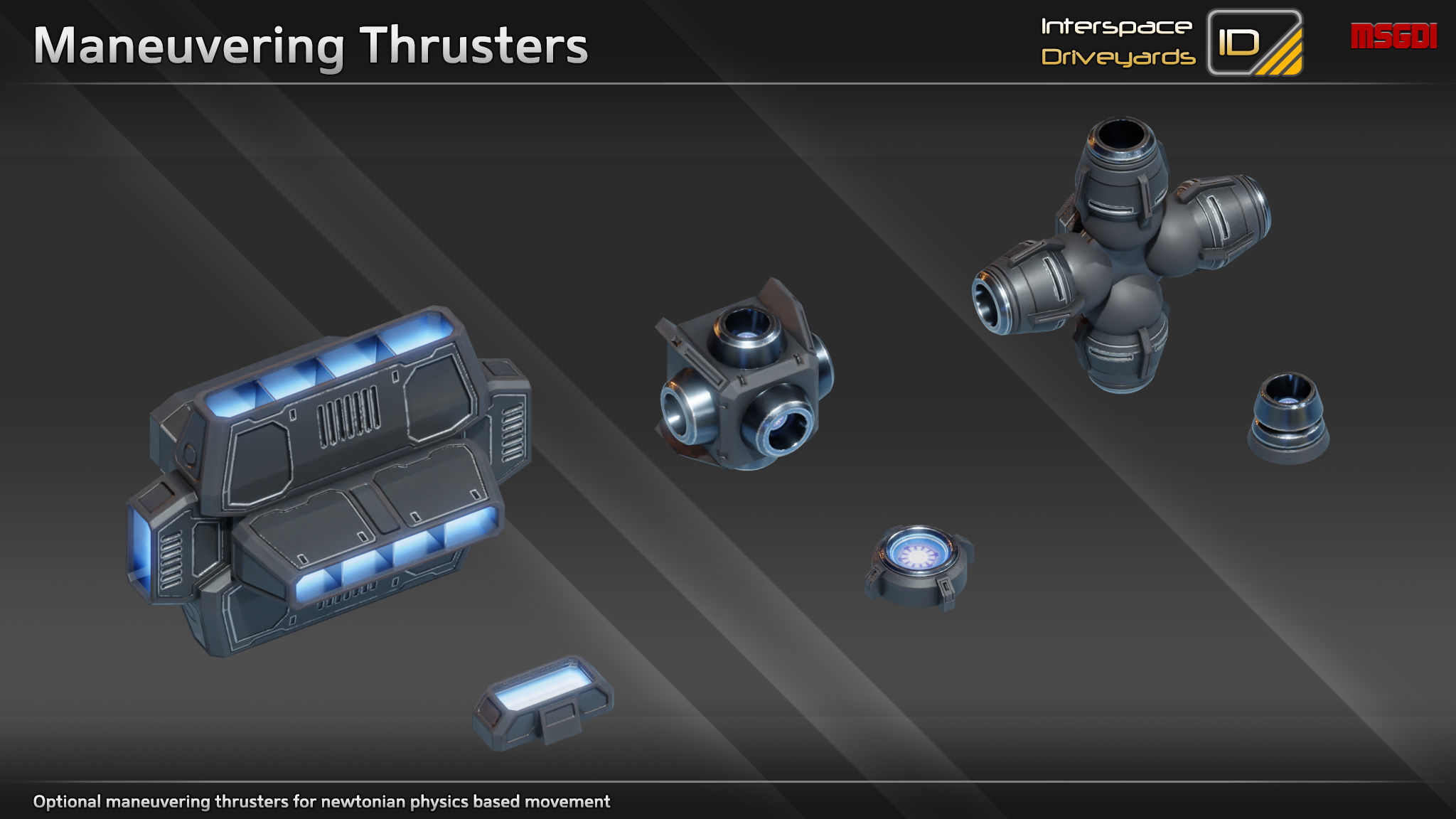 Interspace Driveyards Spaceship Collection VR / AR / low-poly | CGTrader