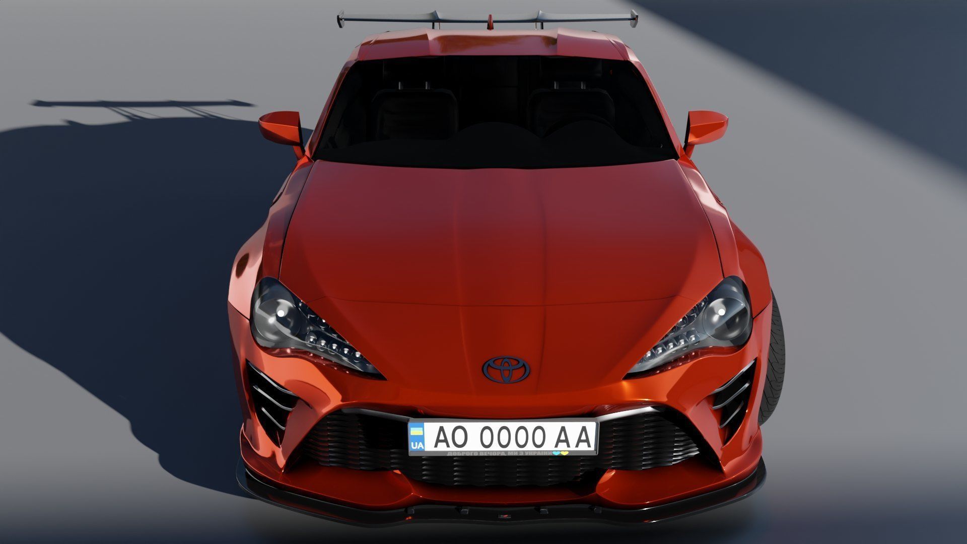 Toyota gt86 with tuning 3D model animated rigged | CGTrader