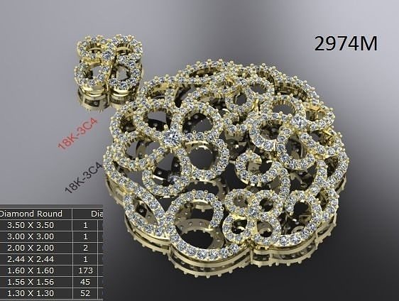 jewelry necklace and earrings with diamonds 3D model 3D printable ...