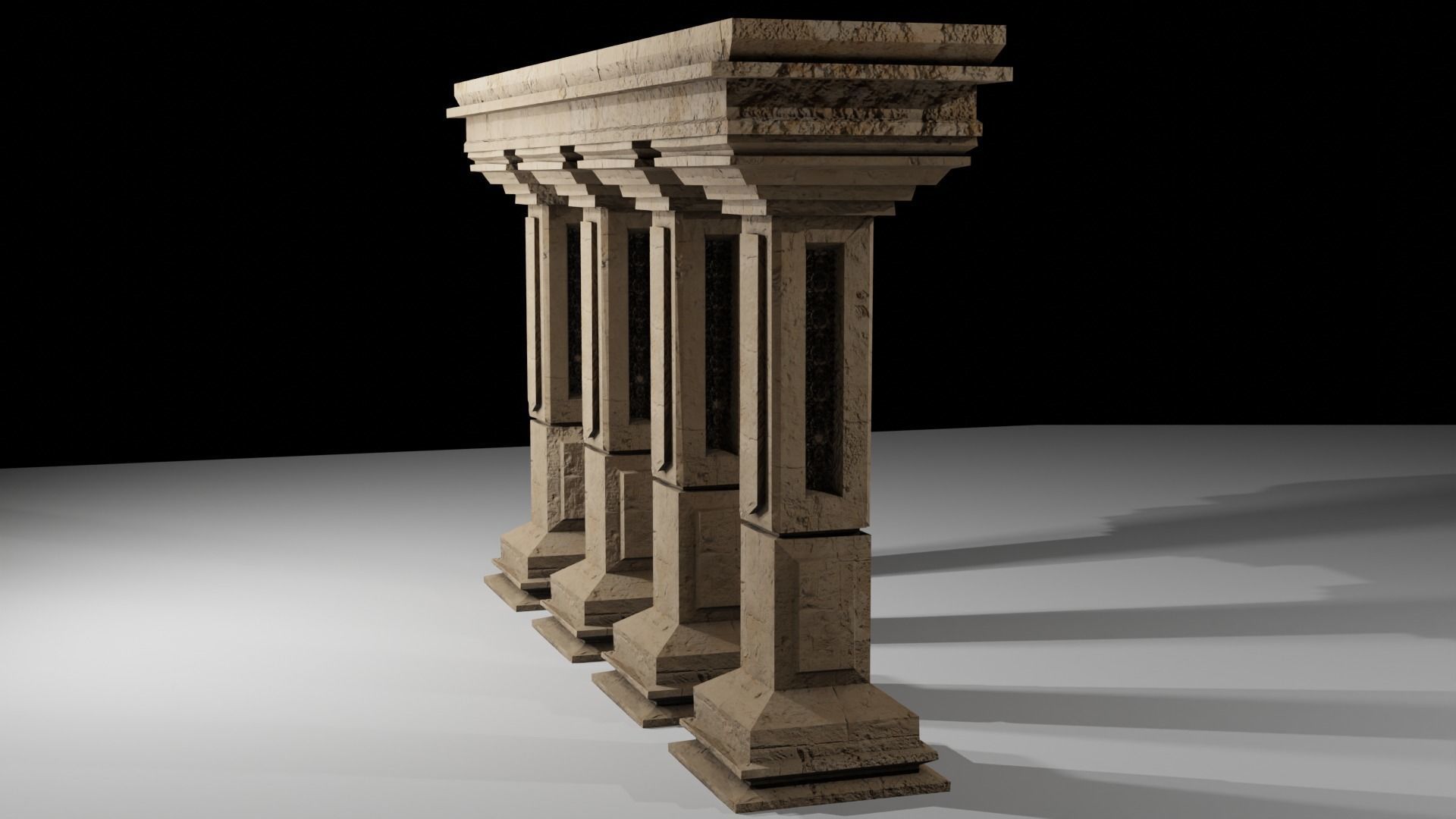 3D model Pillars of ancient greece VR / AR / low-poly | CGTrader