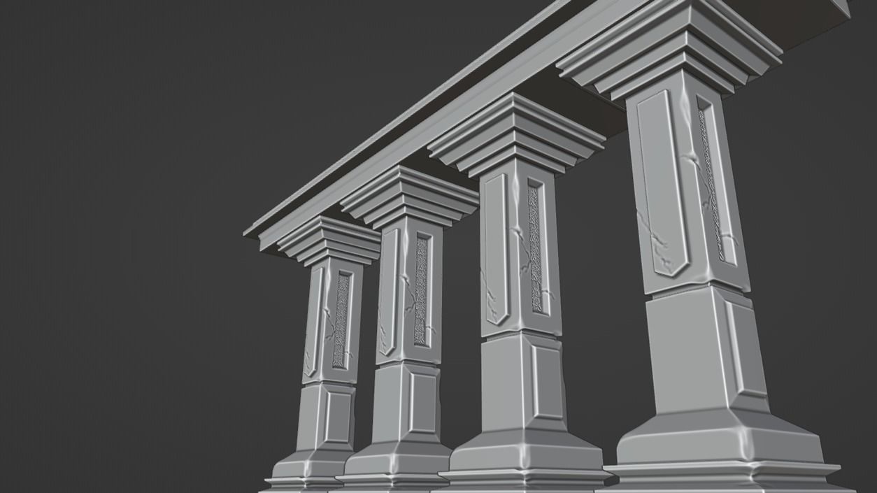 3D model Pillars of ancient greece VR / AR / low-poly | CGTrader