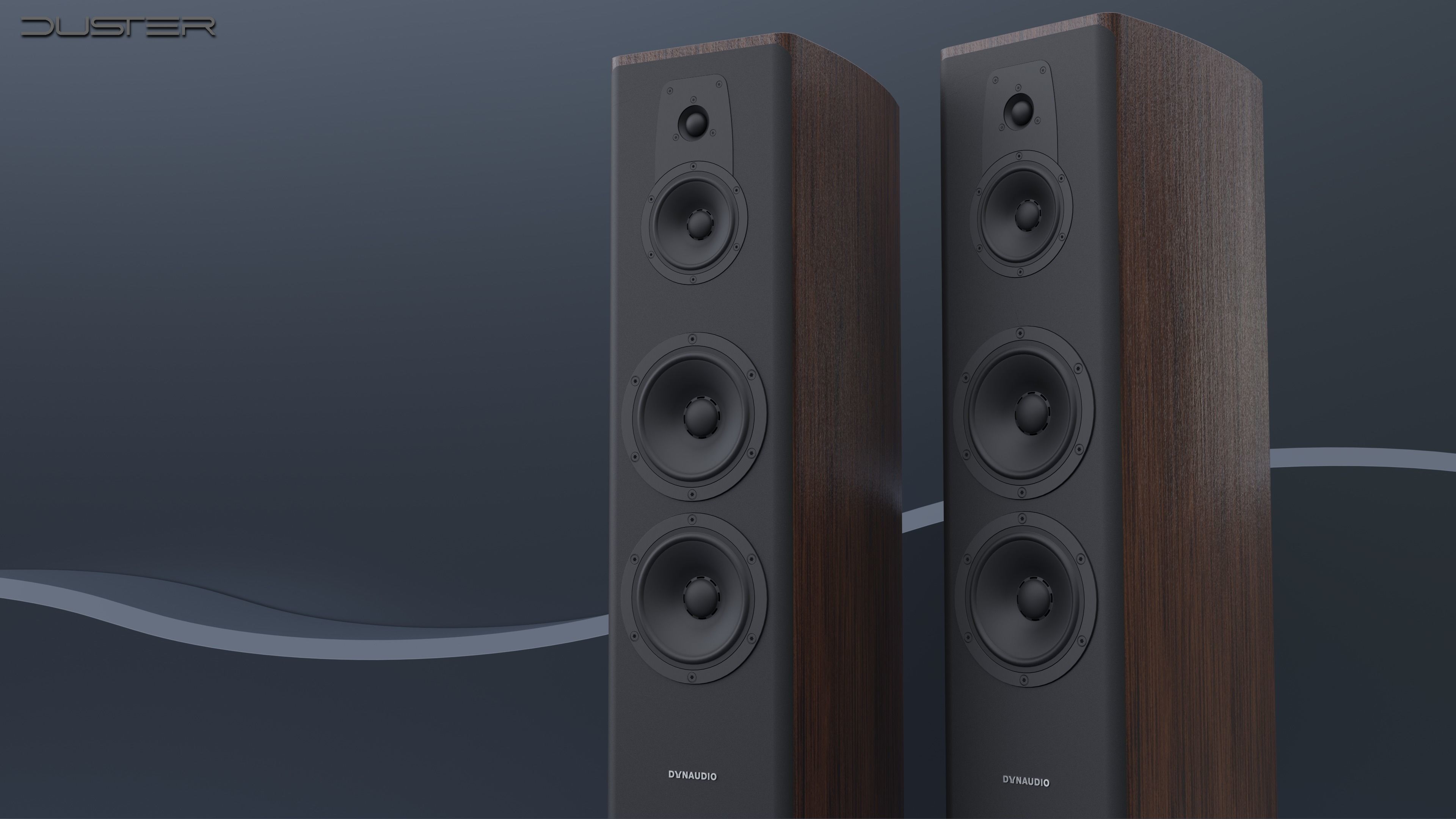 Dynaudio speakers and power amplifier 3D model | CGTrader