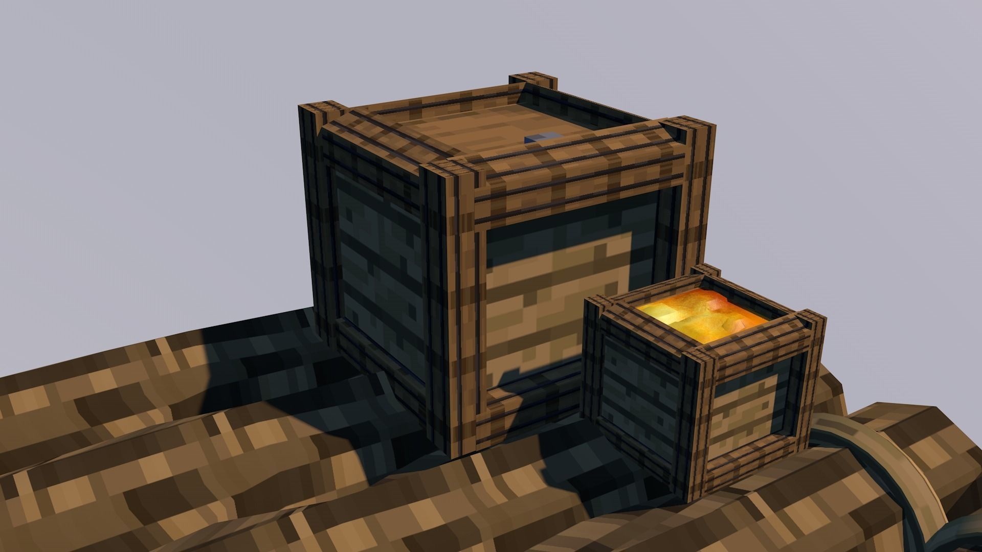 Low Poly Raft - Minecraft Style FBX free VR / AR / low-poly 3D model ...