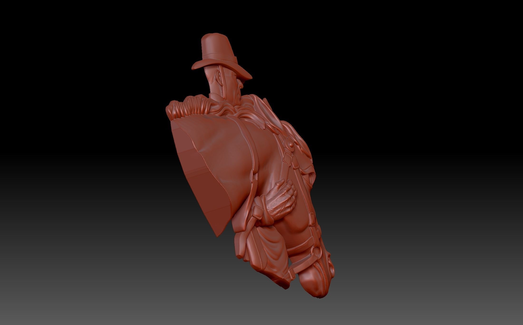 Cowboy and horse 3D model 3D printable | CGTrader
