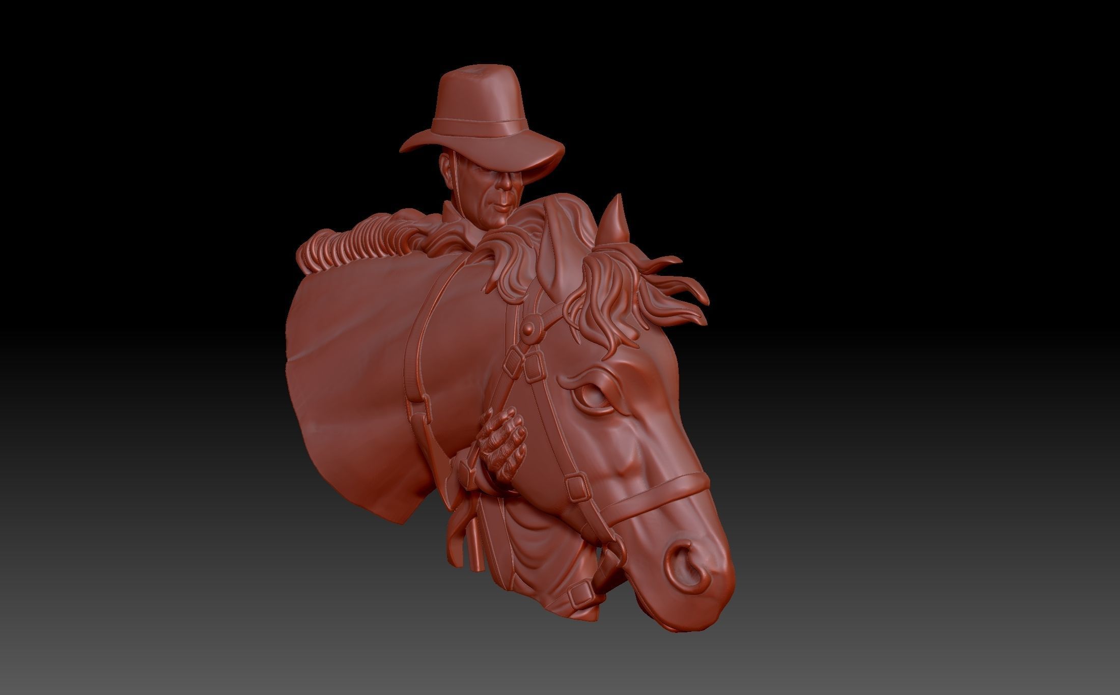 Cowboy and horse 3D model 3D printable | CGTrader