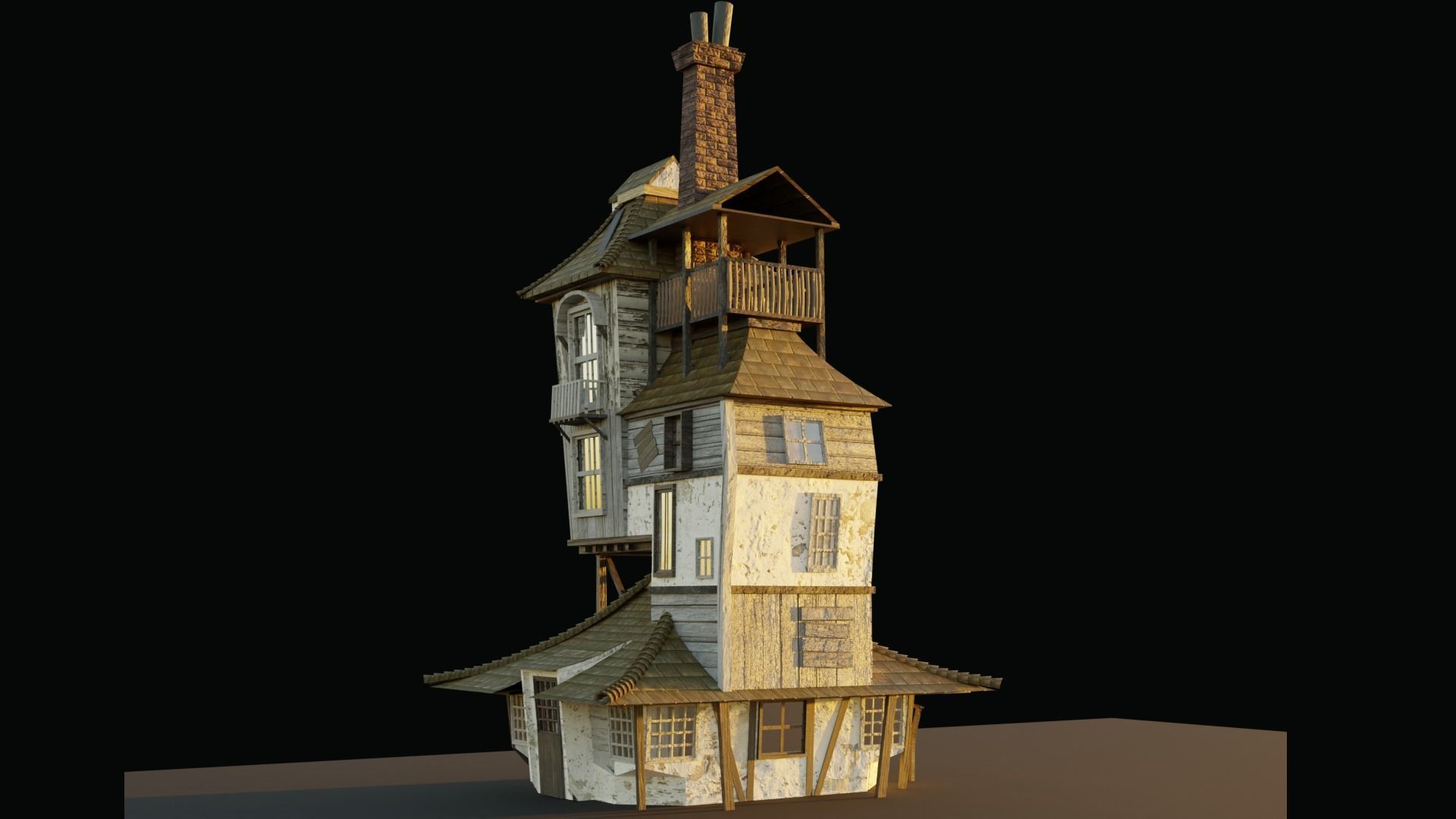 Harry Potter Weasley House The Burrow 3D model | CGTrader