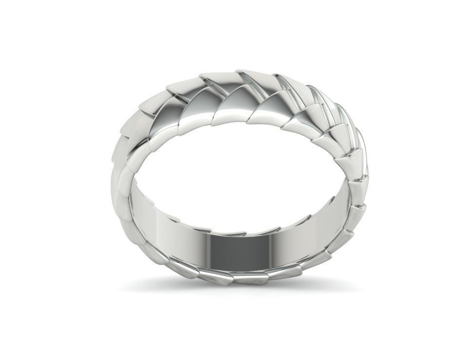 Wedding Ring Basket Weave Band Ring 6mm WIDE 3D model 3D printable | CGTrader