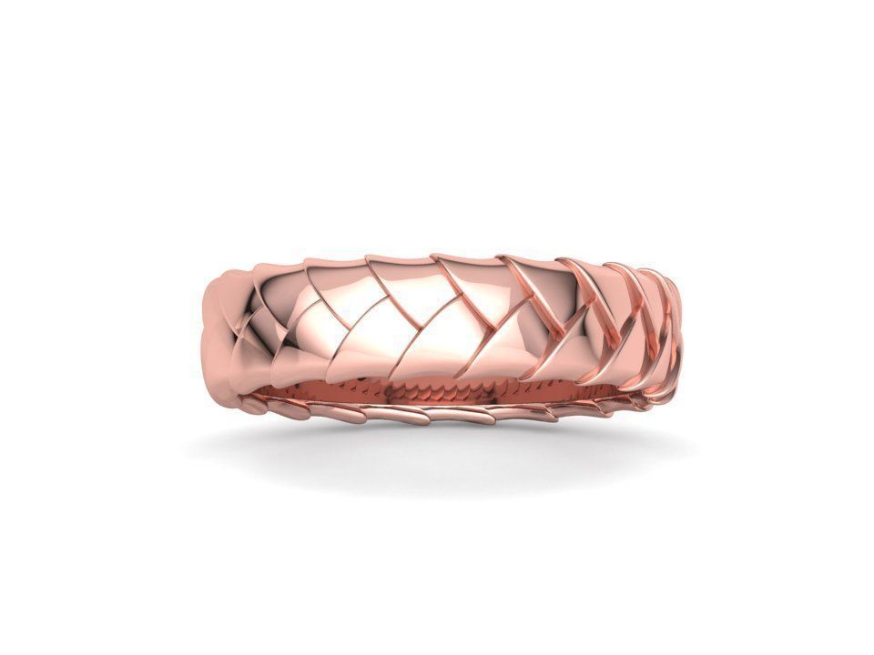 Wedding Ring Basket Weave Band Ring 6mm WIDE 3D model 3D printable | CGTrader