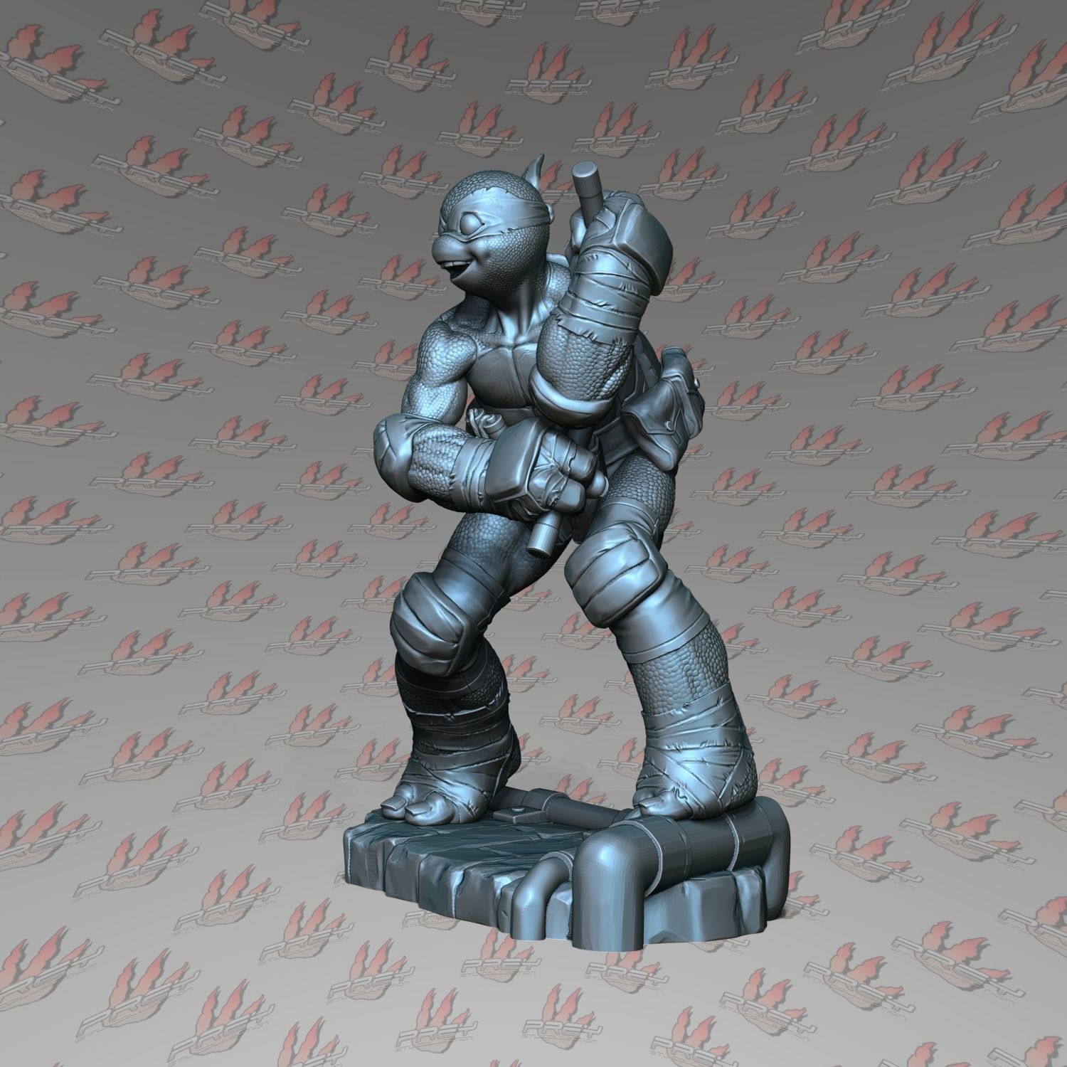 Mikey 1-10 scale TMNT - IDW 3D model 3D printable | CGTrader