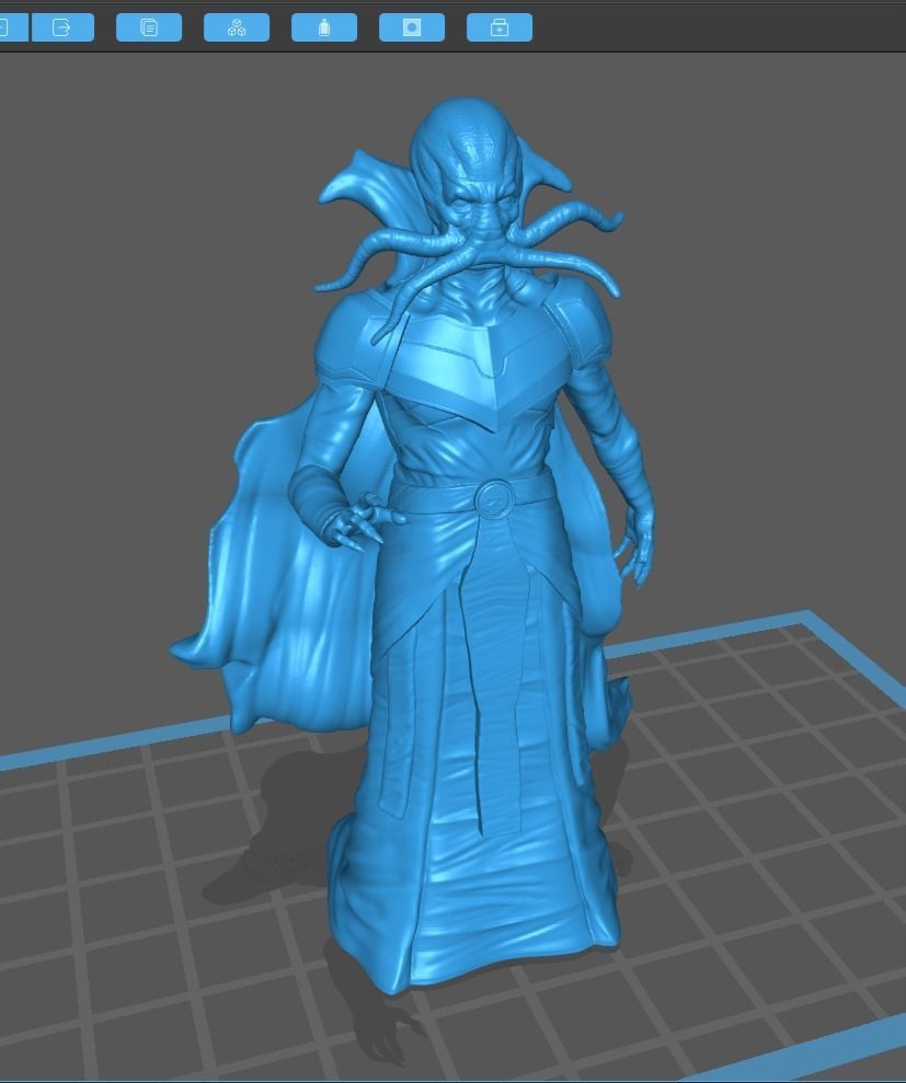 RPG Mind Flayer miniature to print 3D model 3D printable | CGTrader