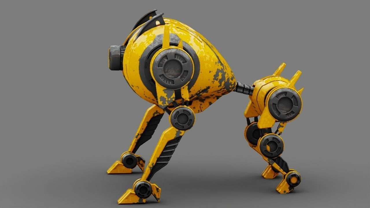 4Leg bot Rigged 3D model rigged | CGTrader