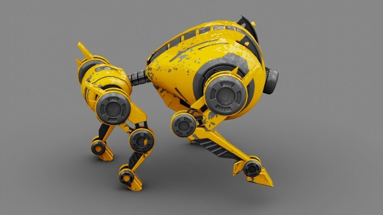 4Leg bot Rigged 3D model rigged | CGTrader