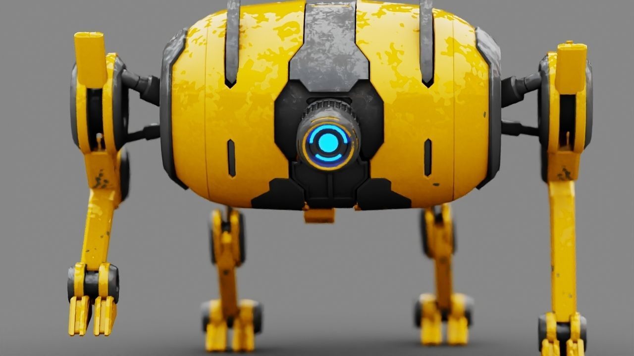 4Leg bot Rigged 3D model rigged | CGTrader