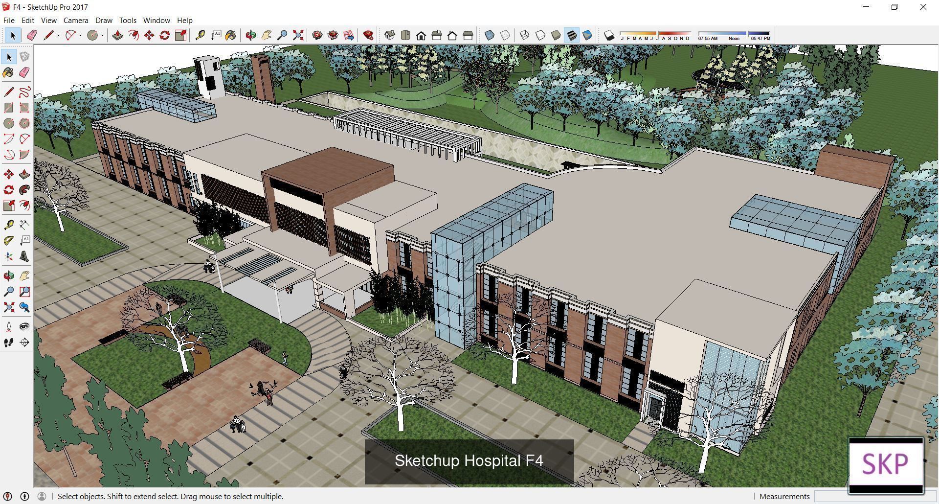 Collection 24 Sketchup Hospital and Library models | CGTrader