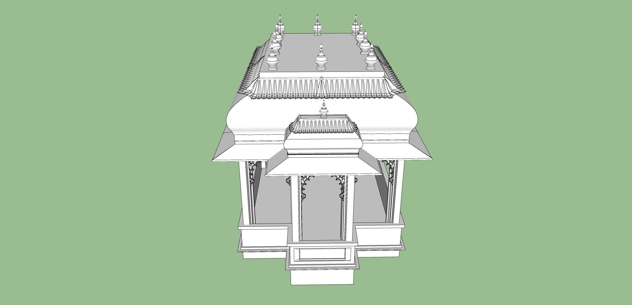 3D model indian jodhpuri stone chatri temple VR / AR / low-poly | CGTrader
