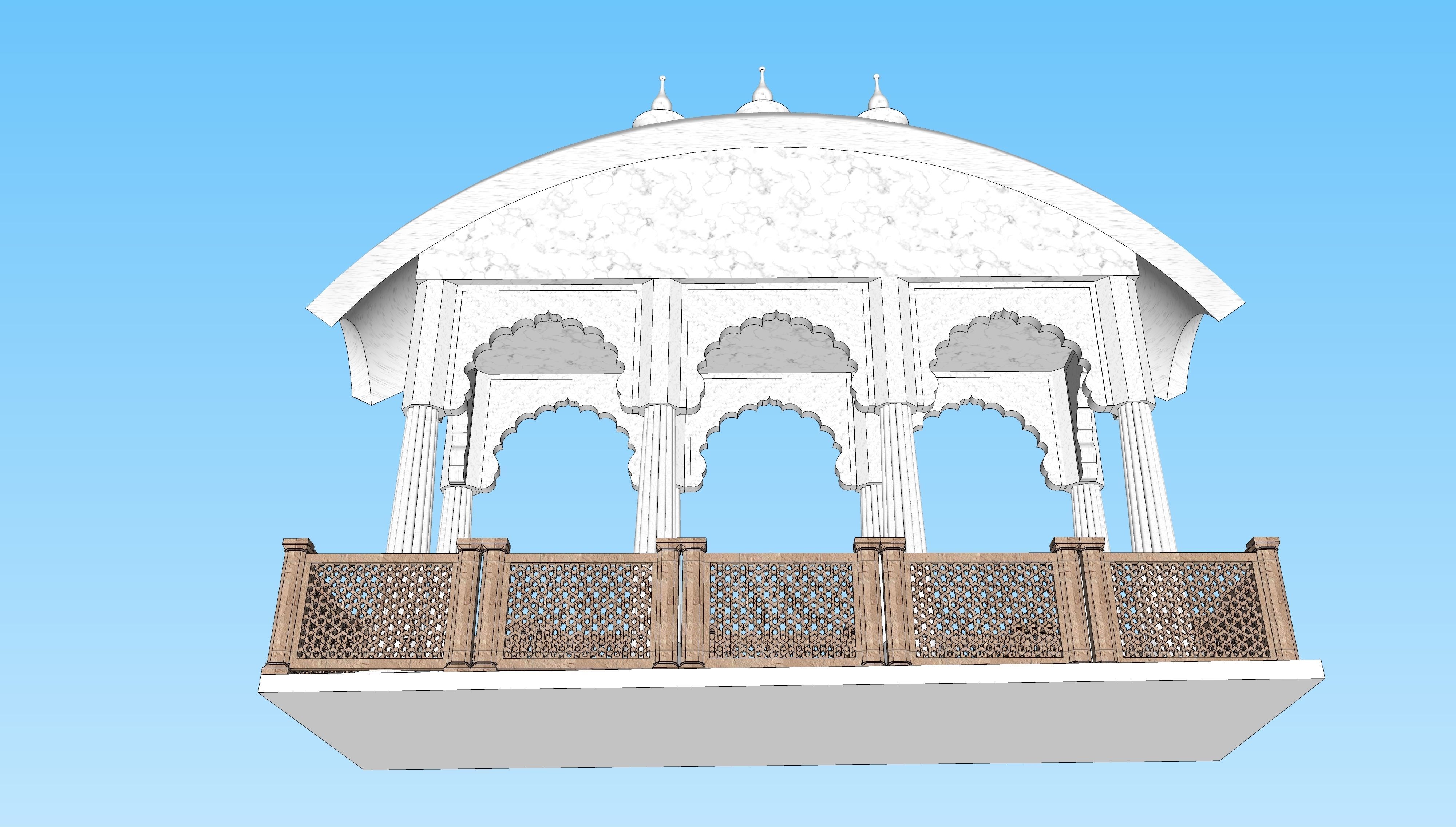 3D model indian jodhpuri stone chatri temple VR / AR / low-poly | CGTrader