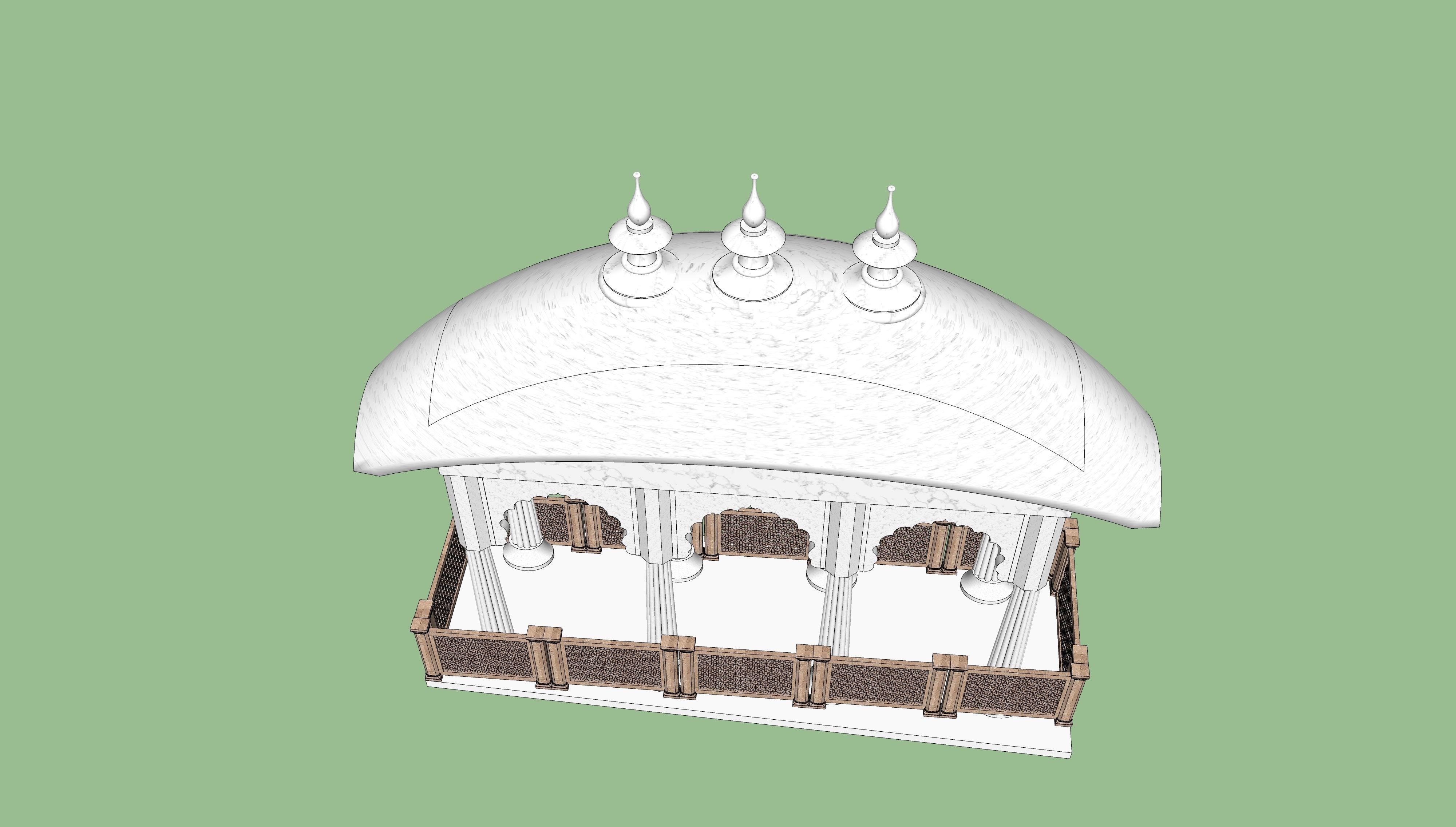 3D model indian jodhpuri stone chatri temple VR / AR / low-poly | CGTrader