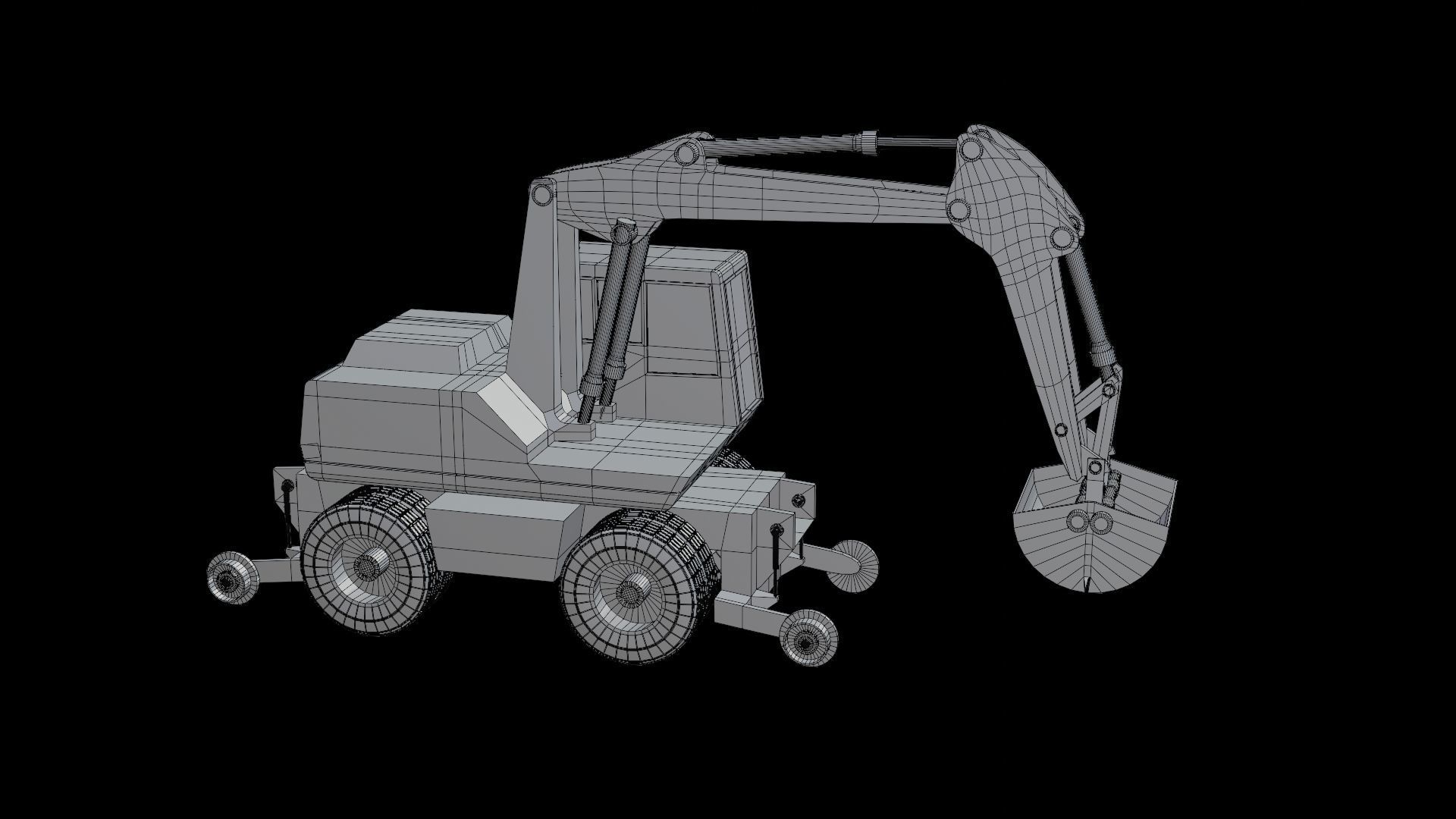 3D model Railroad excavator VR / AR / low-poly | CGTrader