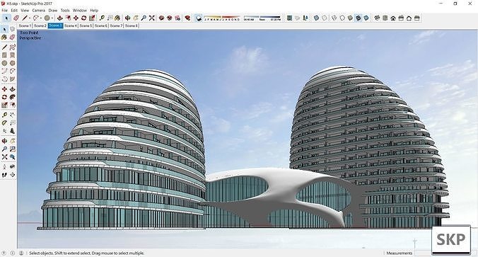 Sketchup Hotel H5 3D model | CGTrader