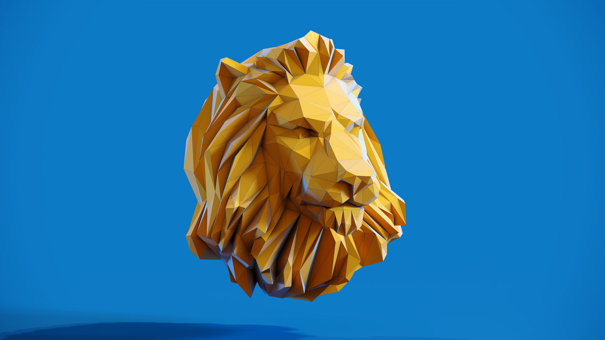 Low poly Lion Head Pendant Papercraft 3D model 3D printable | CGTrader