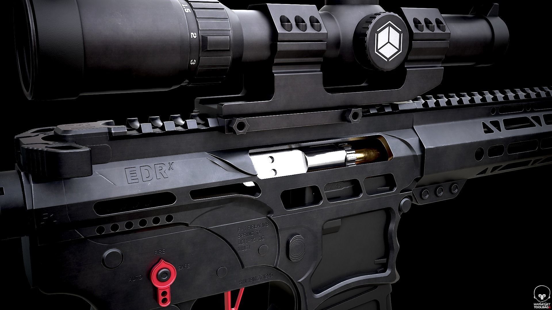 3D model M4 Skeletonized F1 Firearms VR / AR / low-poly | CGTrader