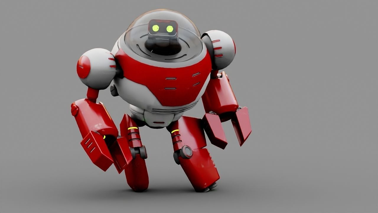 Toon Droid rigged - animated character 3D model animated rigged | CGTrader