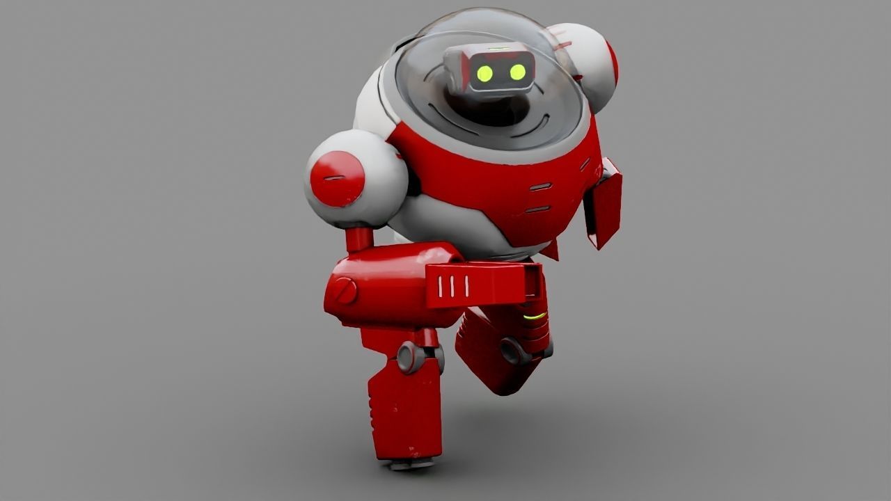 Toon Droid rigged - animated character 3D model animated rigged | CGTrader