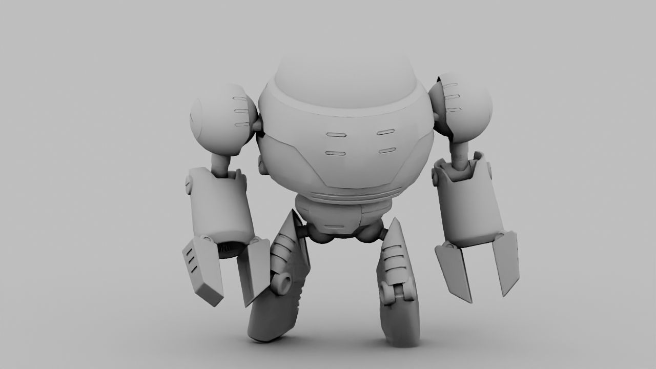 Toon Droid rigged - animated character 3D model animated rigged | CGTrader