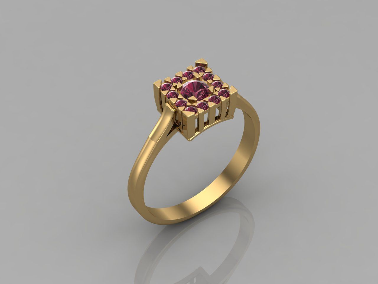 Women Ring With Stone Mix Model 3DM 51 3D model 3D printable | CGTrader