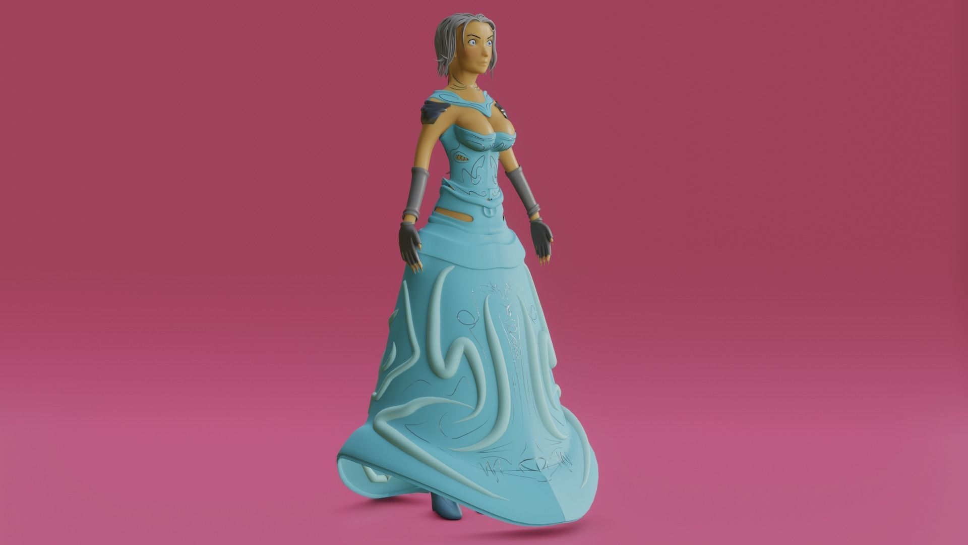 medieval princess game character free 3D model animated | CGTrader