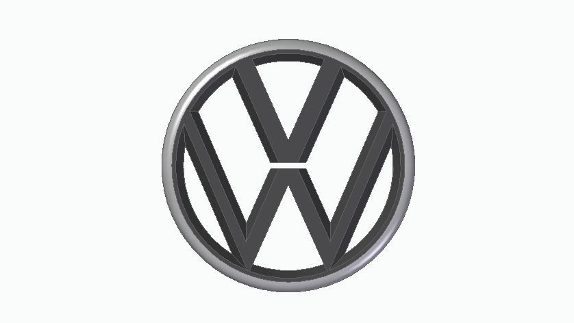 stl obj vw emblem file 3d printer 3D model | CGTrader