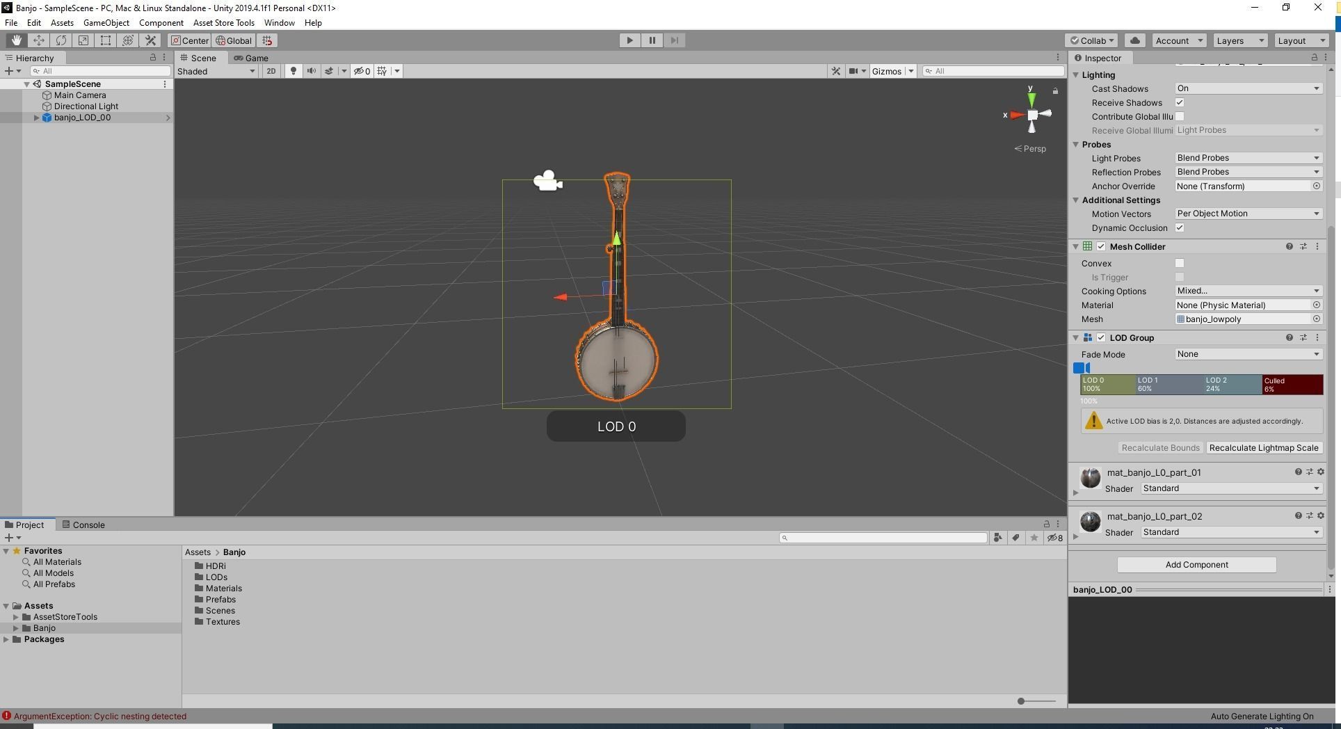 3D model Banjo - Game Ready VR / AR / low-poly | CGTrader