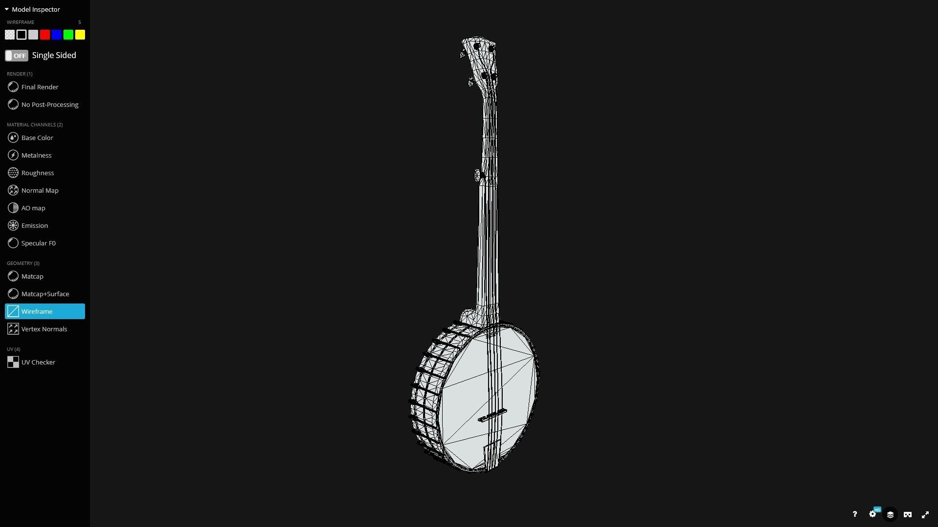 3D model Banjo - Game Ready VR / AR / low-poly | CGTrader