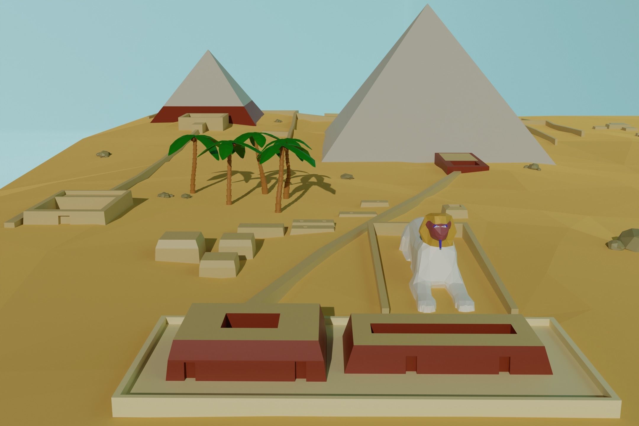 3D model Great Pyramid of Giza VR / AR / low-poly | CGTrader