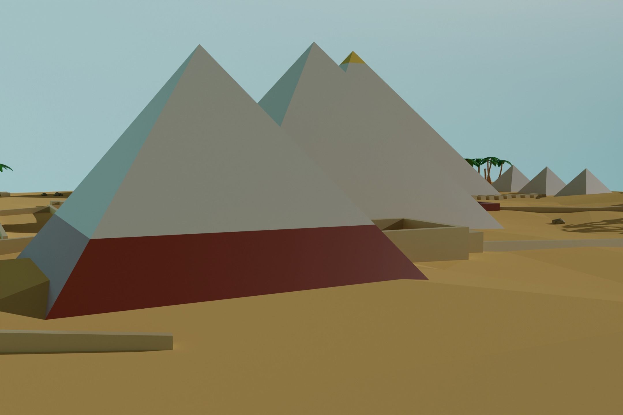 3D model Great Pyramid of Giza VR / AR / low-poly | CGTrader